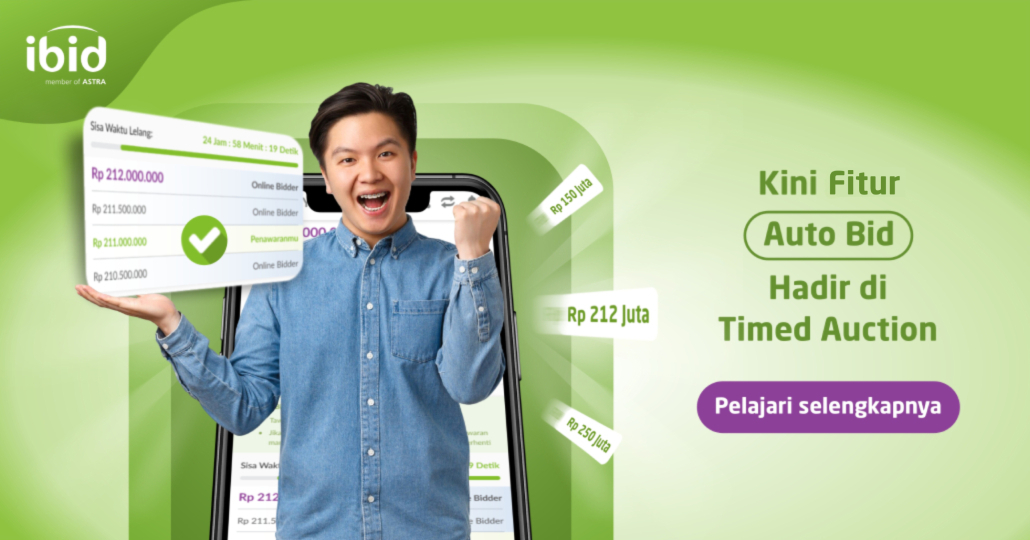 Lebih Mudah Beri Penawaran di Timed Auction dengan Auto Bid