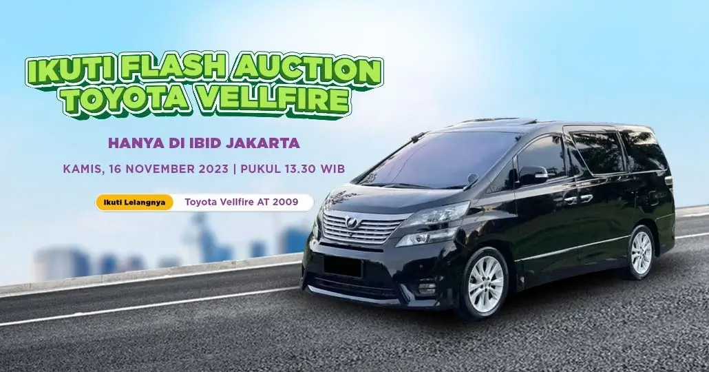 Flash Auction di Aplikasi IBID, Ada Toyota Vellfire!